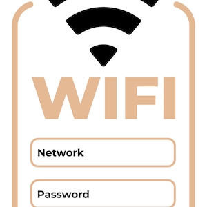 5x7 Acrylic Wifi Network and Password Display Stand - Airbnb Amenities ...