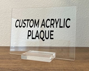 Clear Acrylic Plaque - Etsy