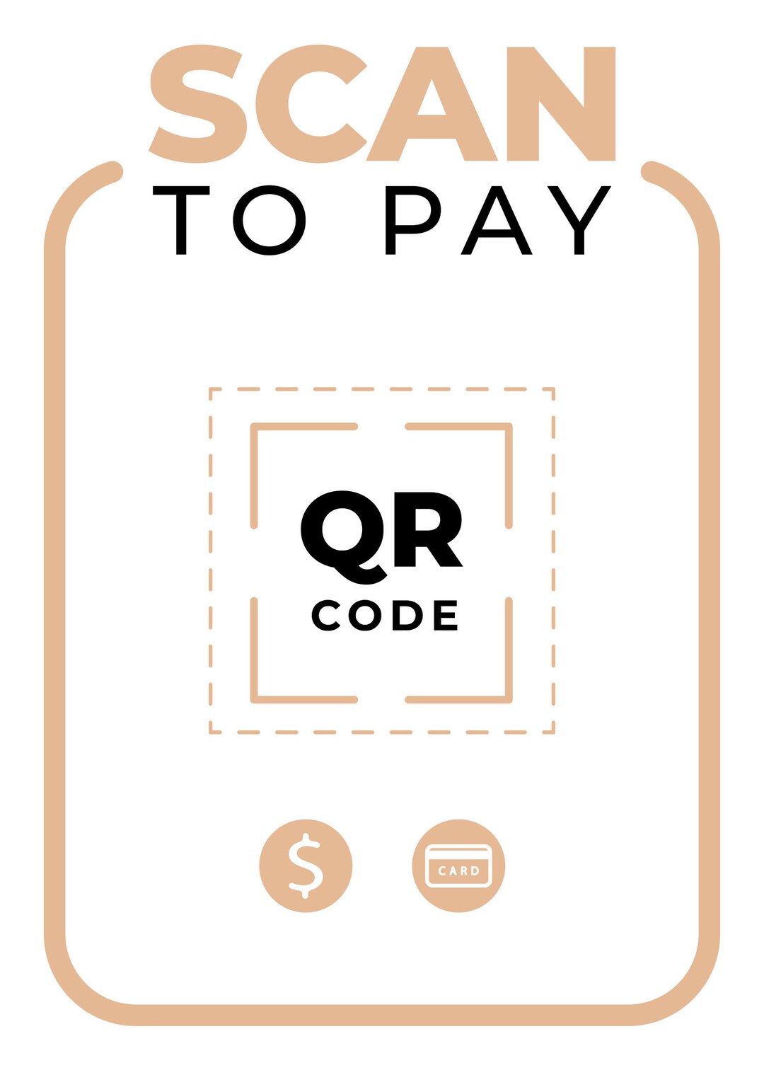 Modern QR Code Payment Acrylic Stand - 5x7 Inch - Cashless Payment ...