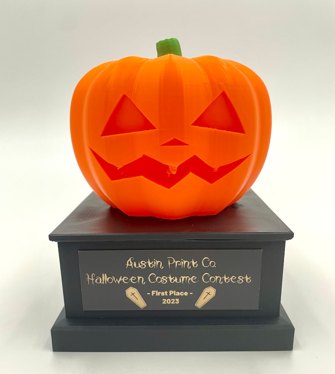 Custom 3D Printed Halloween Pumpkin Trophy - Prize for Your Costume ...