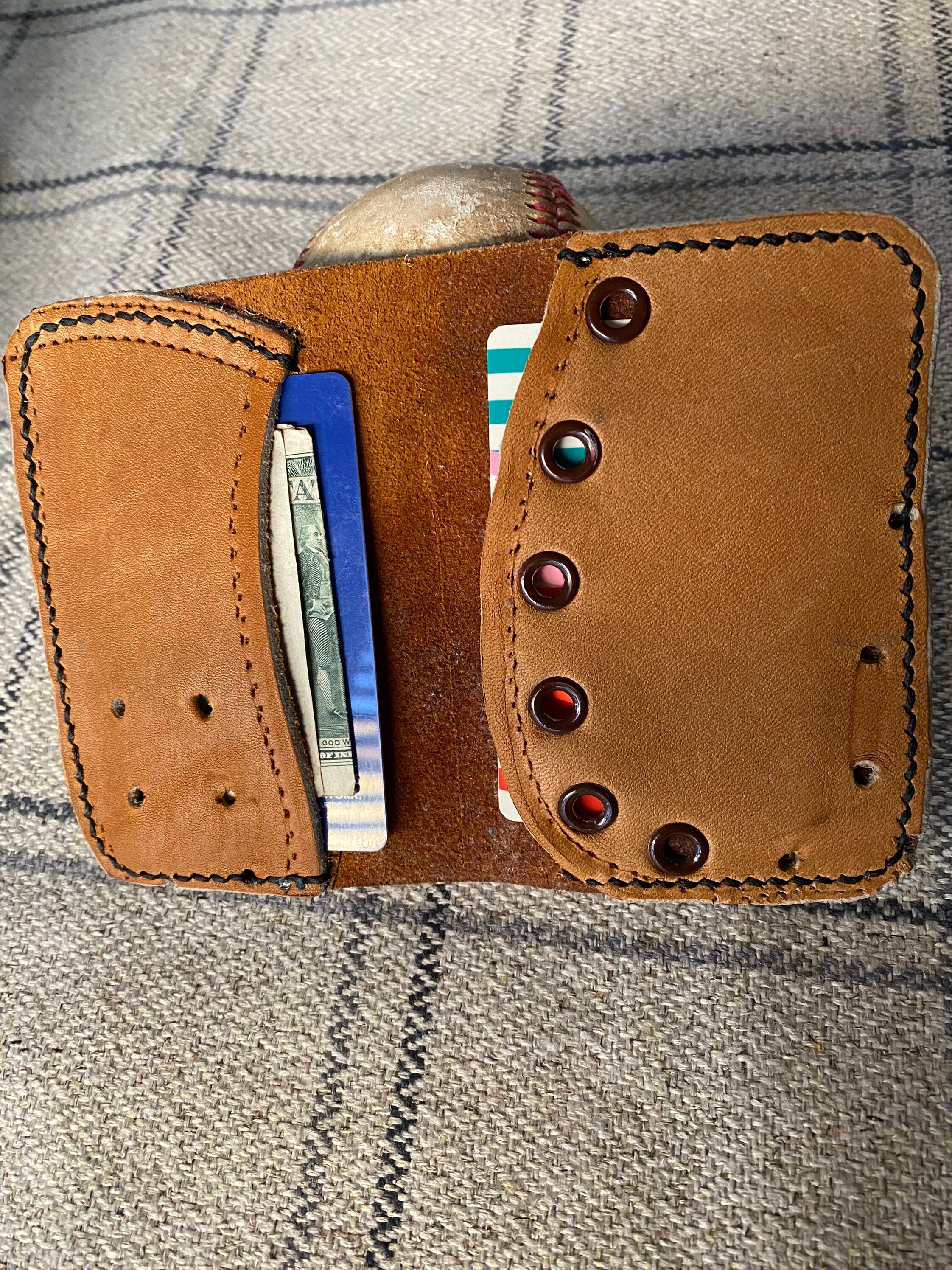Spalding Baseball Glove Bifold Wallet Card Holder | Etsy