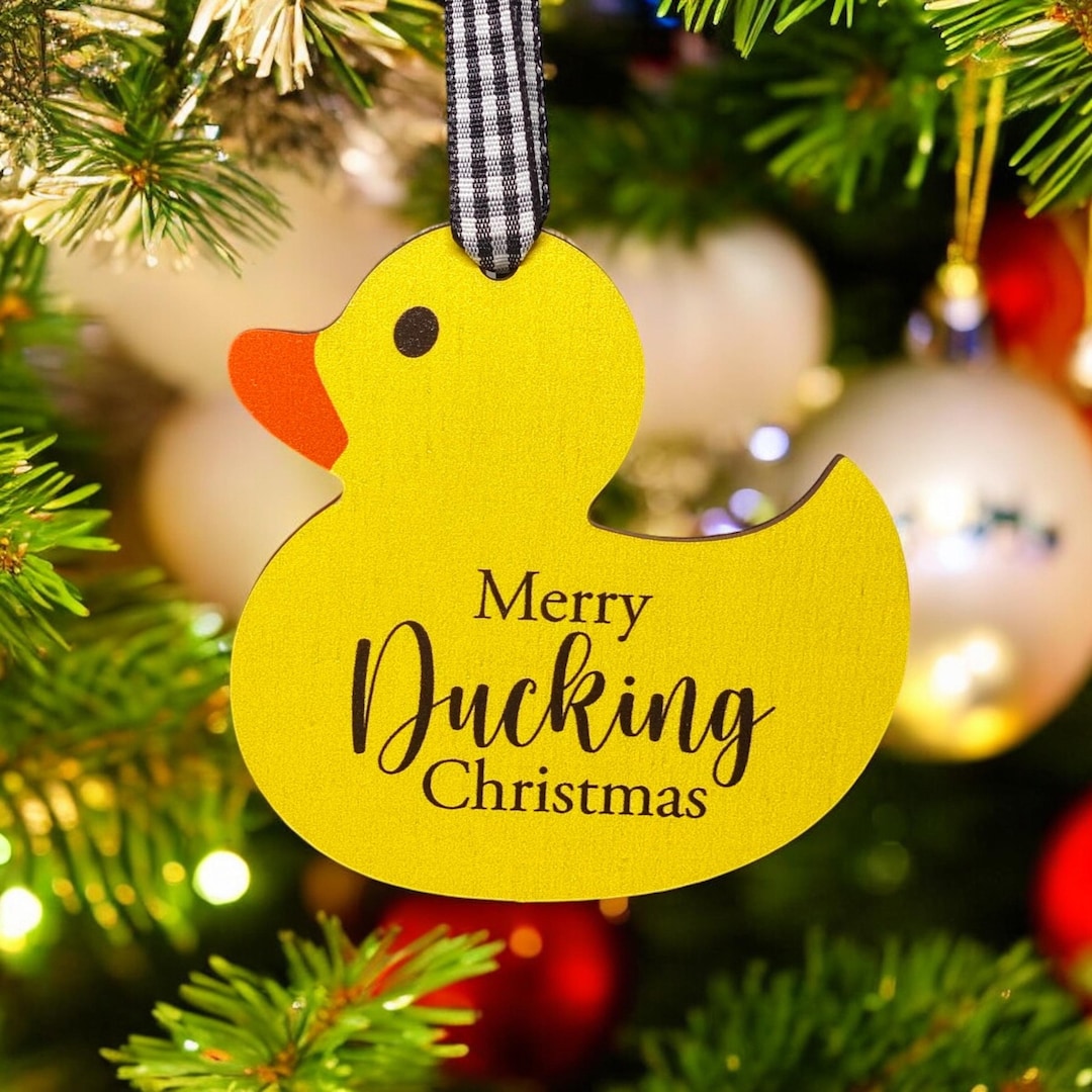 Merry Ducking Christmas Ornament | Rubber Duck Ornament | Ducky ...