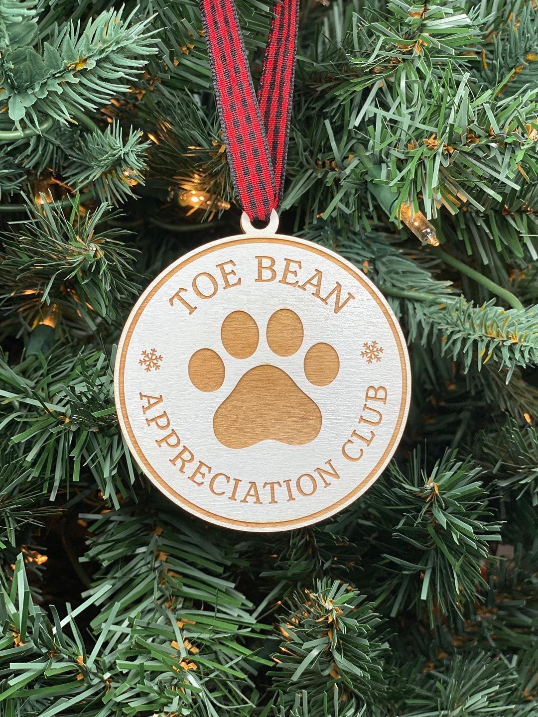 Toe Bean Appreciation Ornament Toe Bean Ornament Paw Ornament Cat