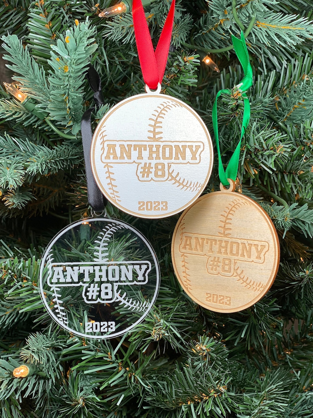 Baseball Ornament | Softball Ornament | Personalized Sports Ornament ...