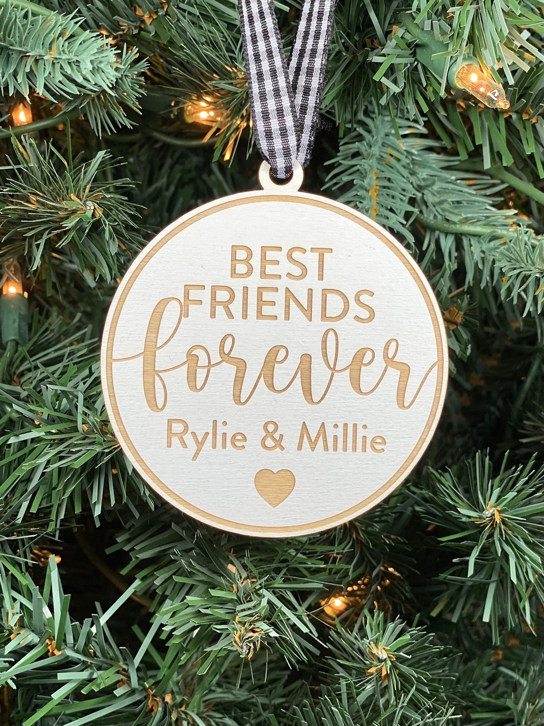 Best Friends Forever Name Ornament | Best Friends Ornament | Friend ...