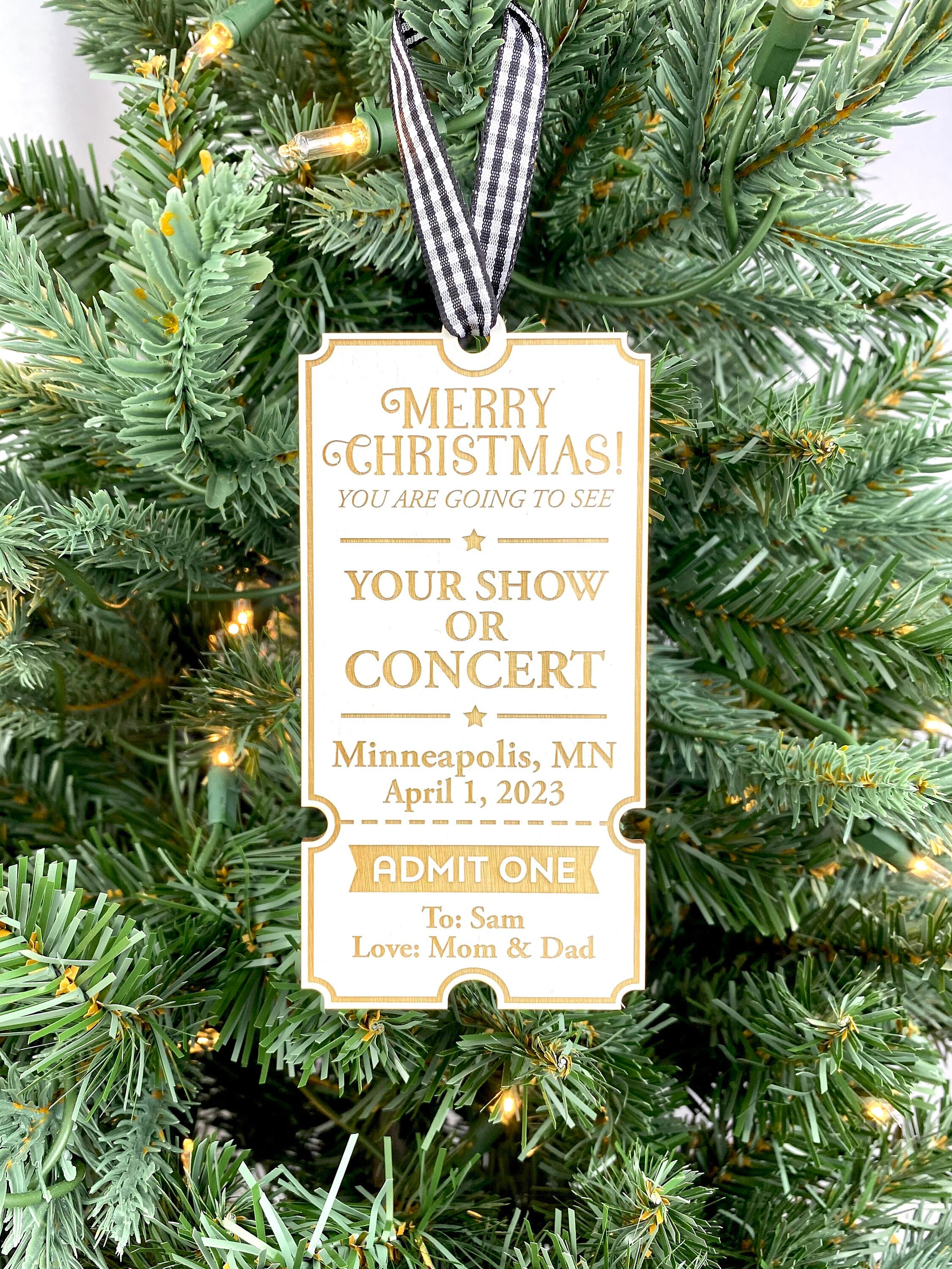 Custom Admit One Ticket Ornament Ticket Ornament - Etsy