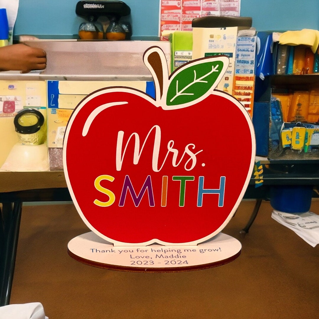 Teacher Appreciation Gift Desk Apple / Teacher Gift /teacher Tutor ...