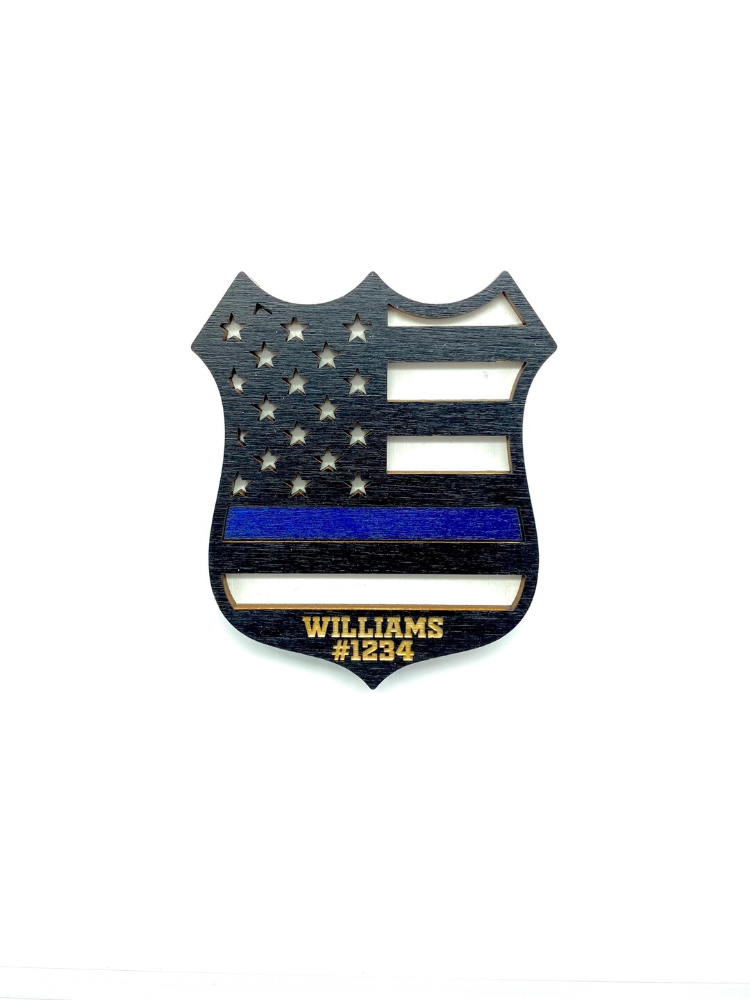 Thin Blue Line Magnet | TBL Personalized Police Magnet | Police Badge ...