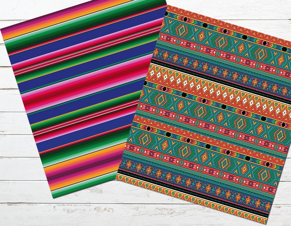 Mexican digital papers 16 watercolor patterns cactus and | Etsy