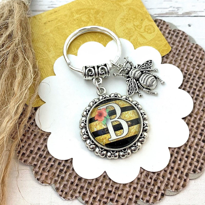 Bee Key Chain - Etsy