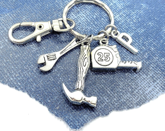 Toolbox Necklace, Tool Charm, Tool Box, Antique Silver, Initial ...
