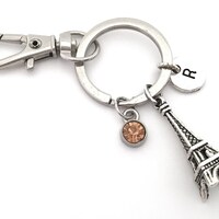 Paris France Eiffel Tower Souvenir Vintage Keychain Keyring - Etsy