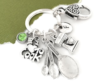 Pie and Rolling Pin Keychain K143 Baker Gift Pie Keychain - Etsy