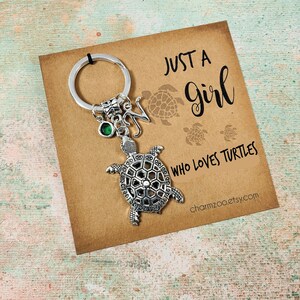 Sea Turtle Keychain, Turtle Key Ring, Personalized Key Chain, Just a ...