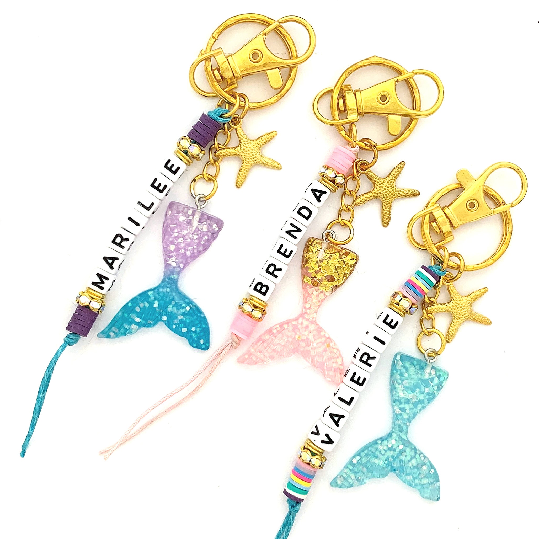 Mermaid Tail Keychain Name Keychain Personalized for - Etsy