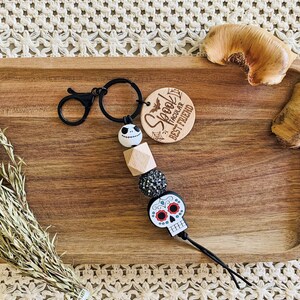 Halloween Gifts, Beaded Halloween Keychain, Bag Charms, Personalized ...