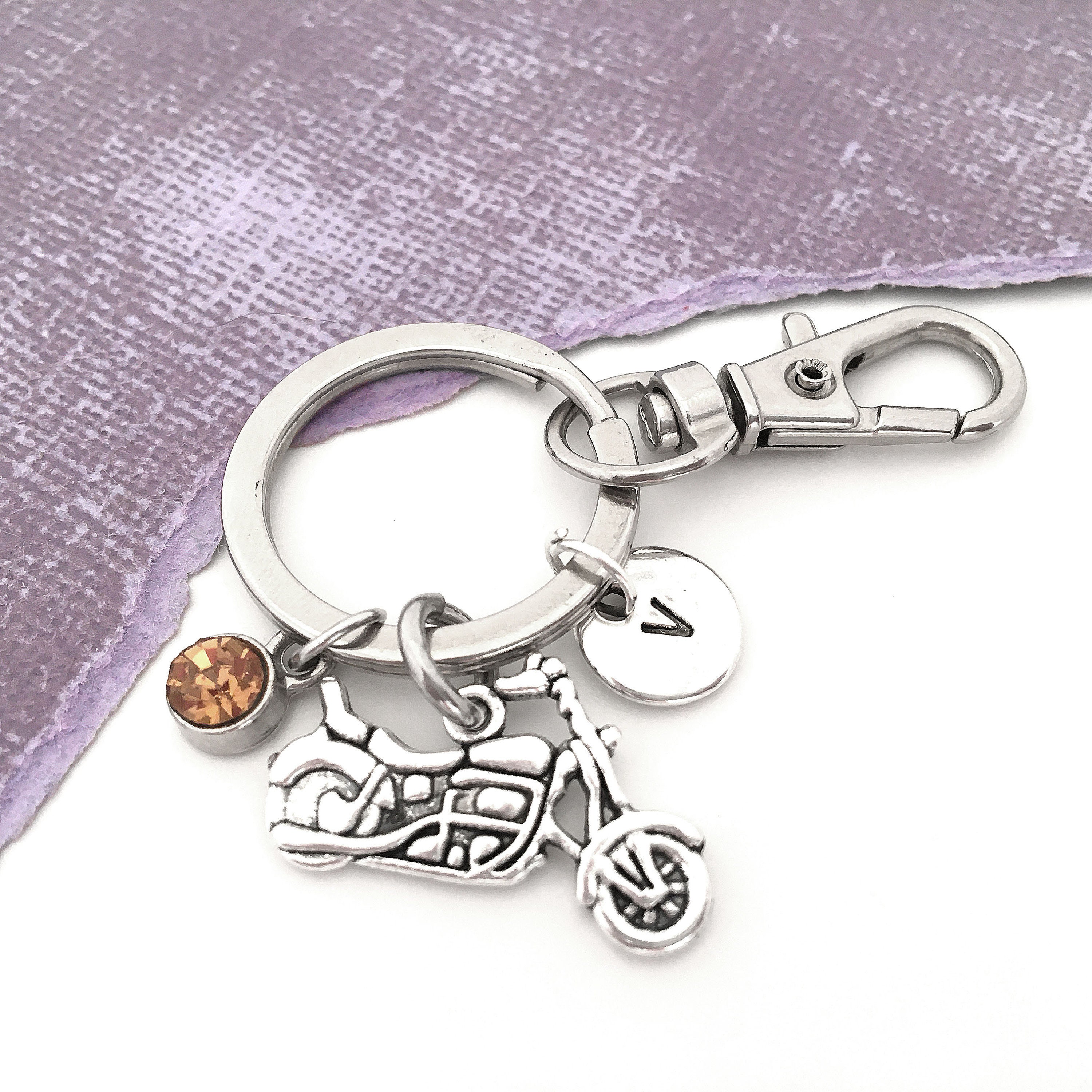 Motorcycle Keychain Motorcycle Keyring With Clip Biker | Etsy