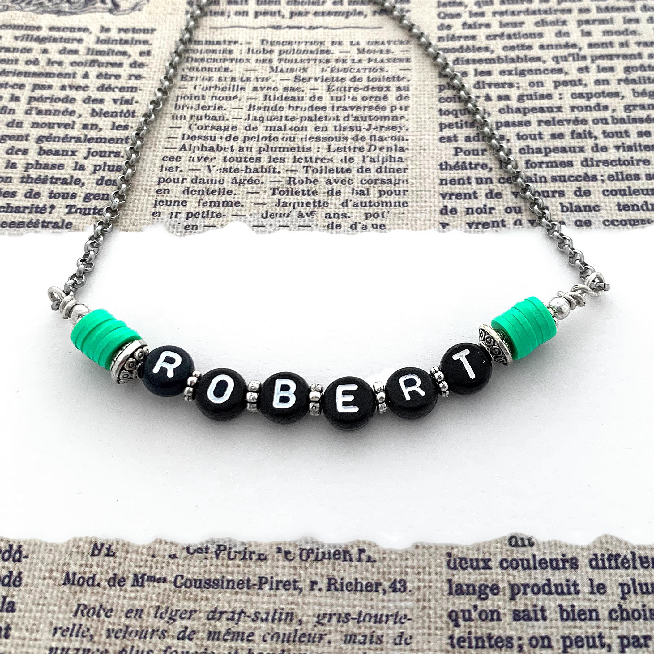 Boys Name Necklace Custom Beaded Name Necklace for Kids - Etsy.de