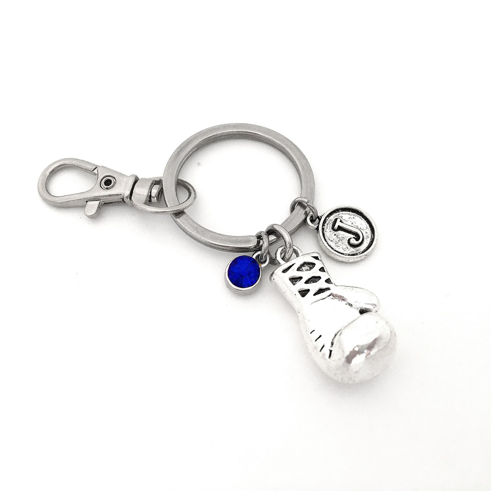 Boxing Keychain Boxing Glove Keychain Initial Key Chain | Etsy