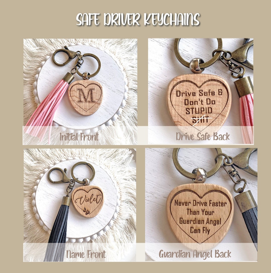 Drive Safely Keychain, New Driver Gift, Customizable Gifts ...