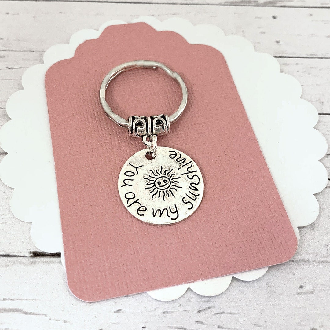 You Are My Sunshine Keychain, Personalized Gifts, Daughter Gift ...