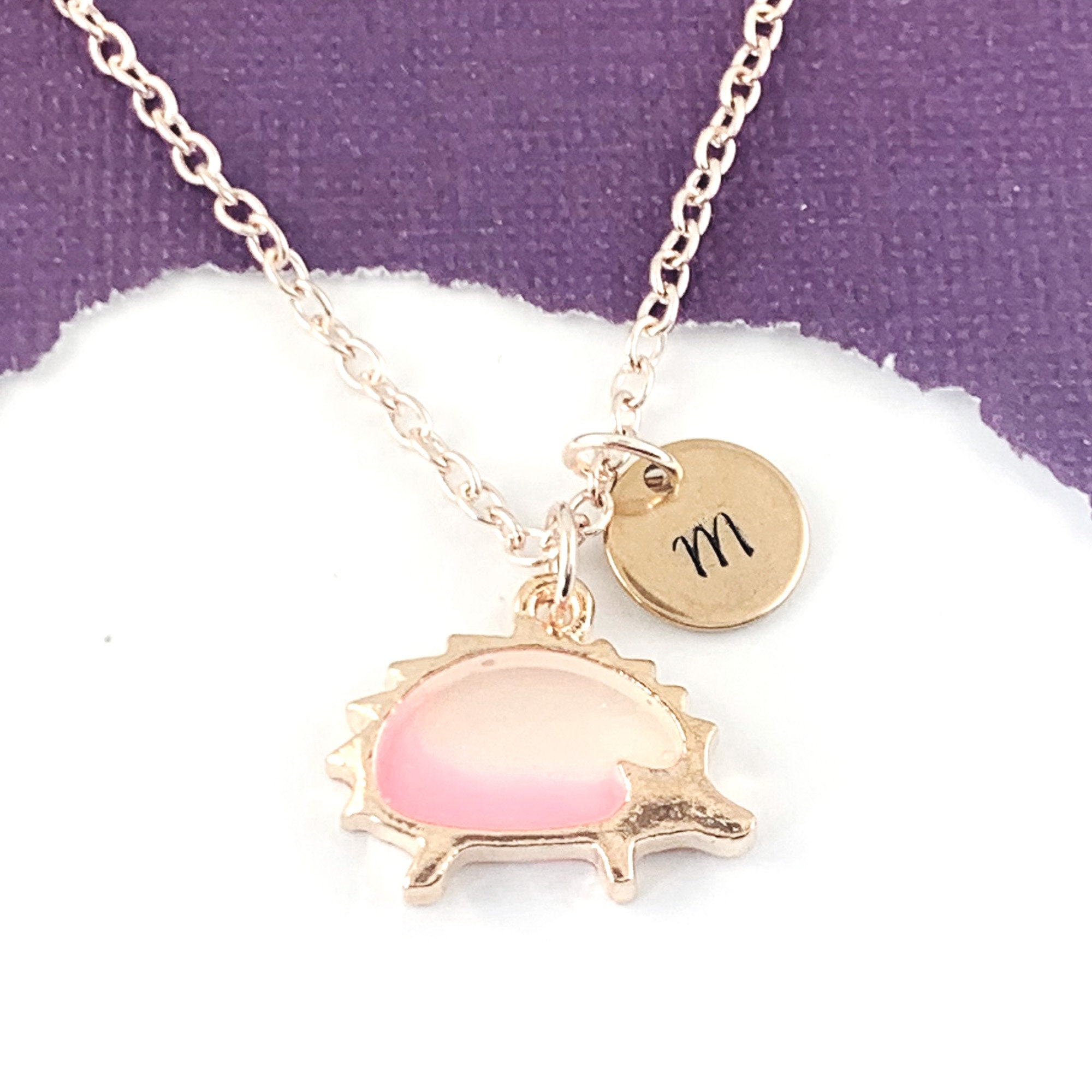 Personalized Hedgehog Necklace Hedgehog Gifts Hedgehog | Etsy