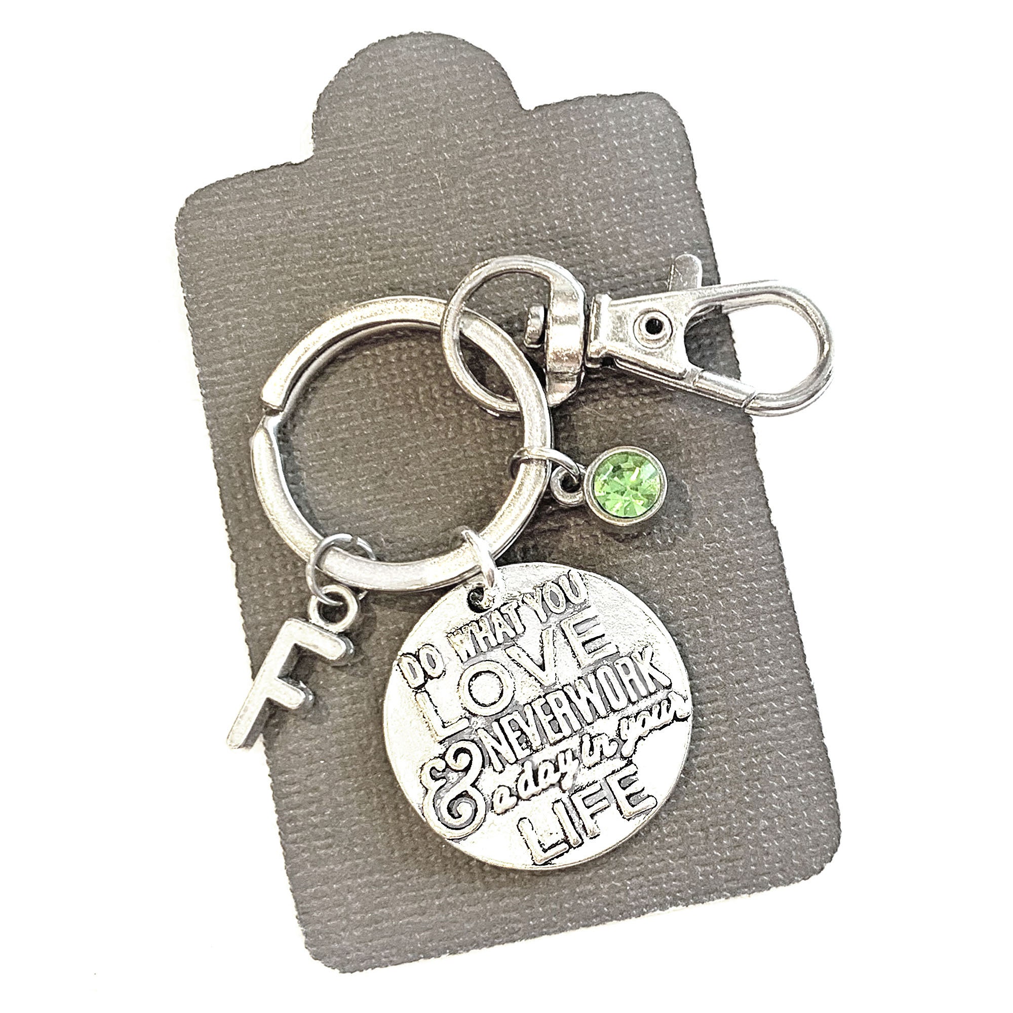 Quote Keychain Encouragement Key Chain Initial Keyring New | Etsy