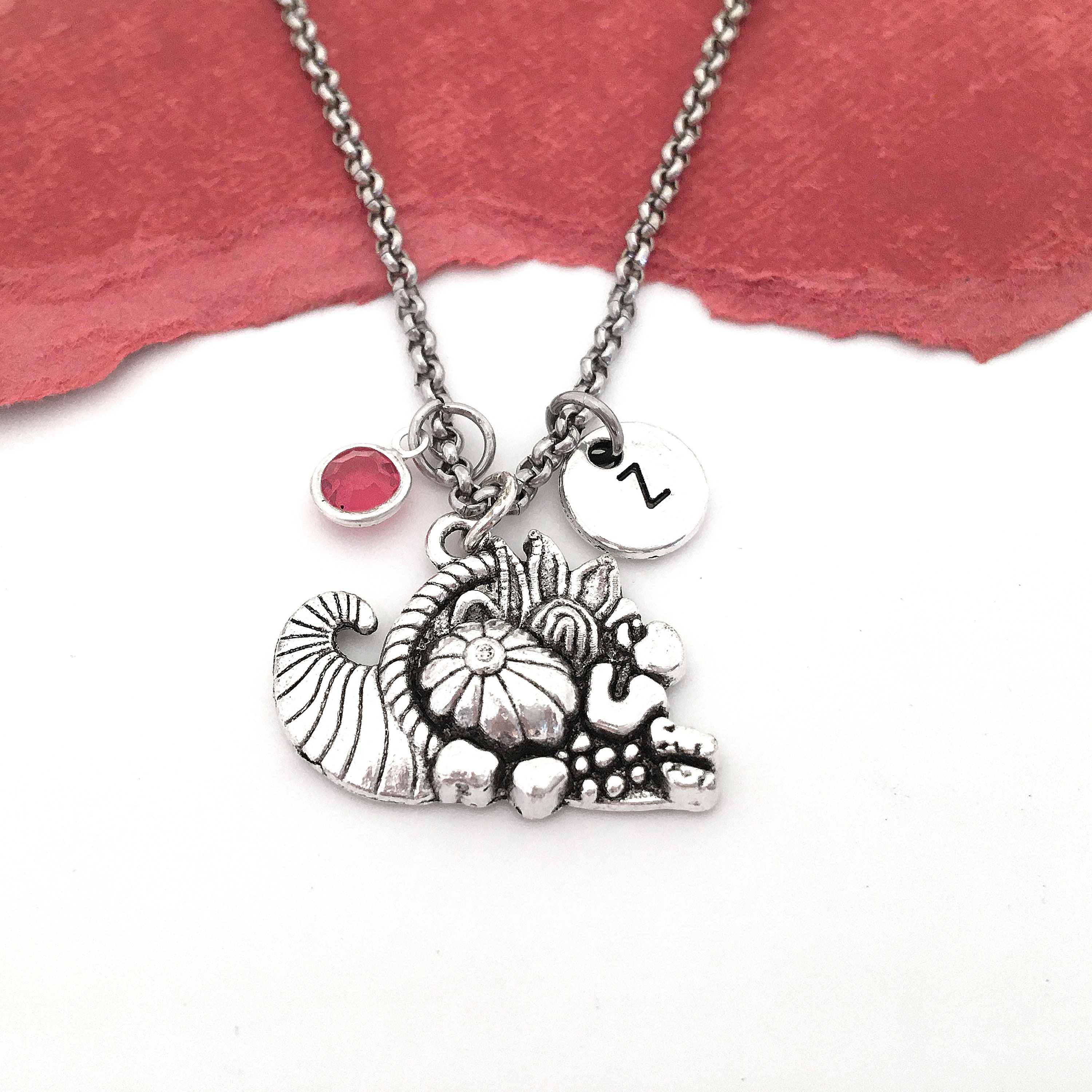 Cornucopia Necklace Cornucopia Jewelry Thanksgiving | Etsy