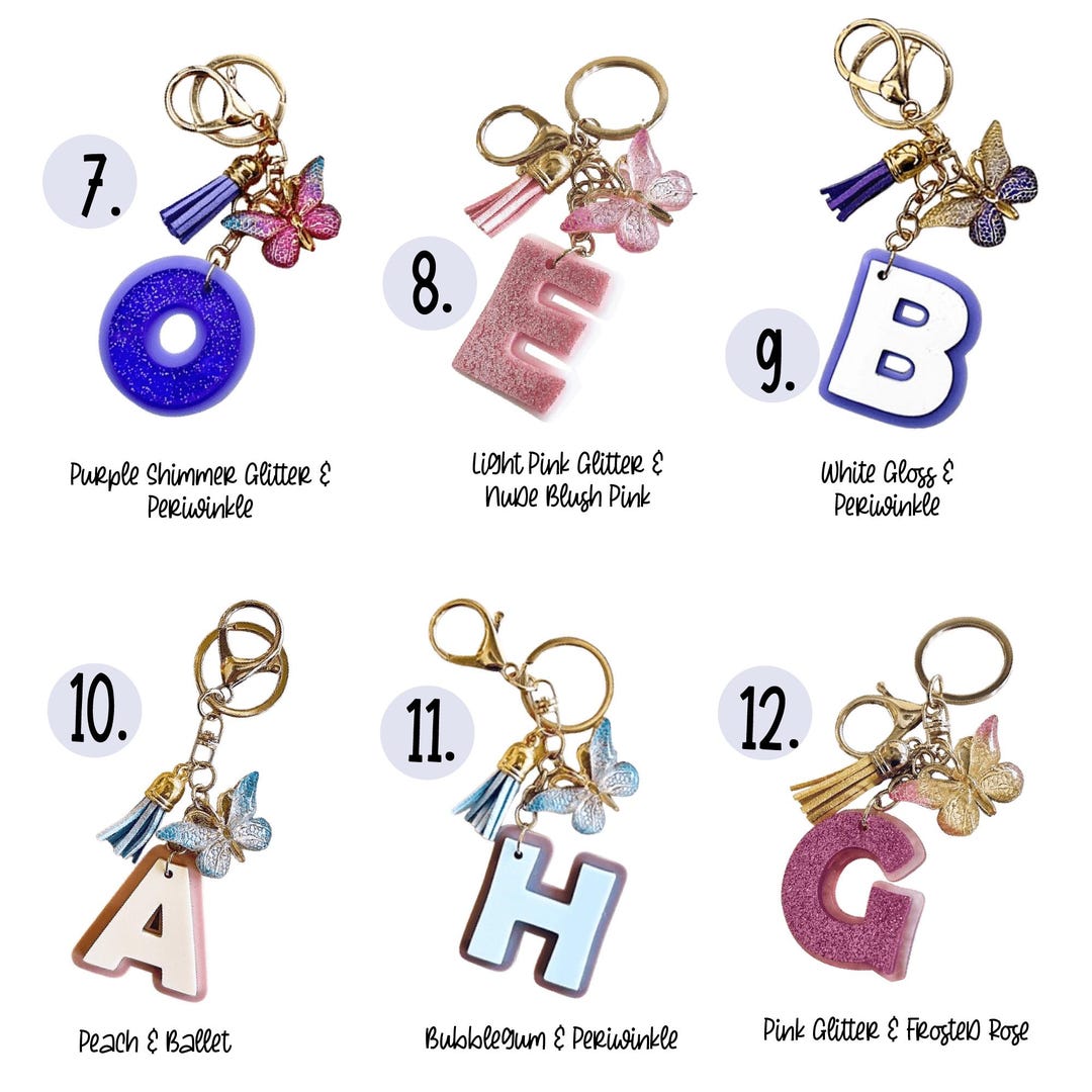 Personalized Keychain Letters, Initial Keychain, Custom Key Chain ...
