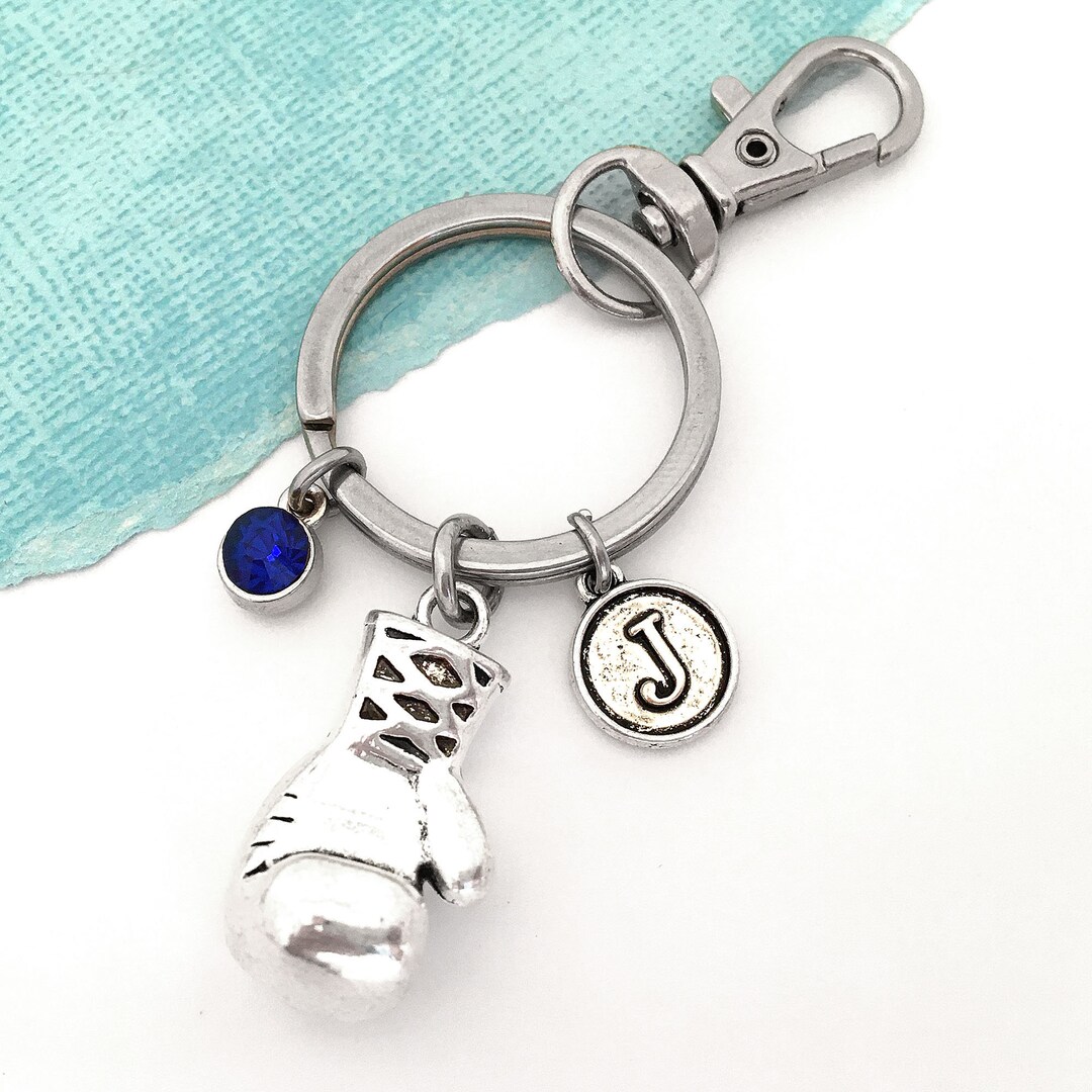 Boxing Keychain, Boxing Glove Keychain Initial Key Chain Boxing Gifts ...