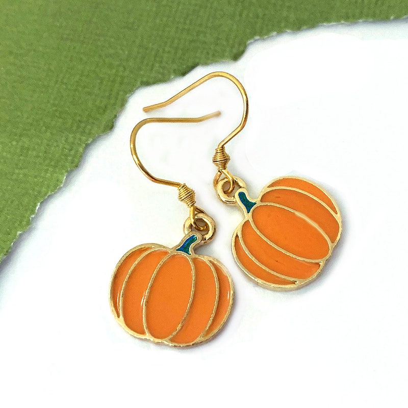 Pumpkin Earrings - Etsy
