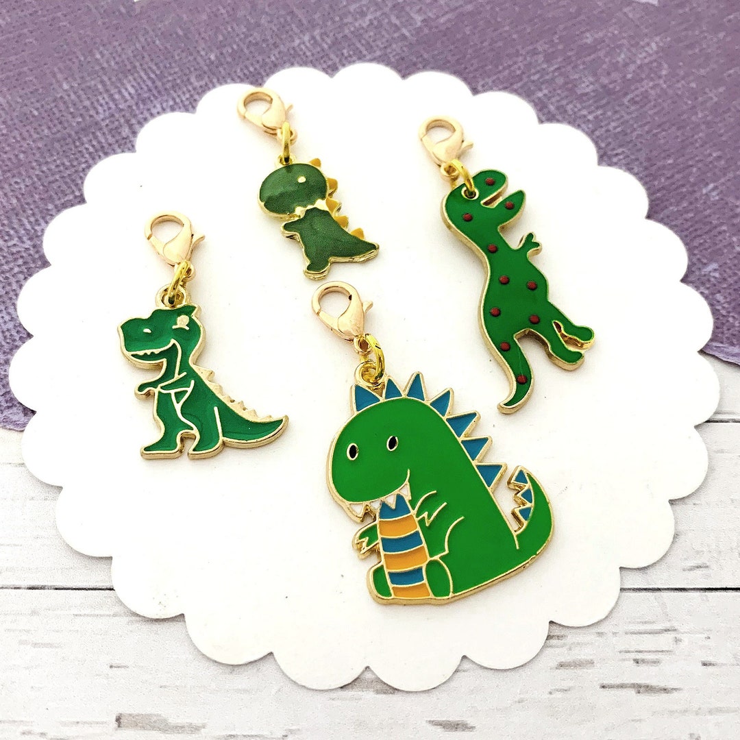 Dinosaur Backpack Charms for Kids, Zipper Pull, Stocking Stuffer, Cell ...
