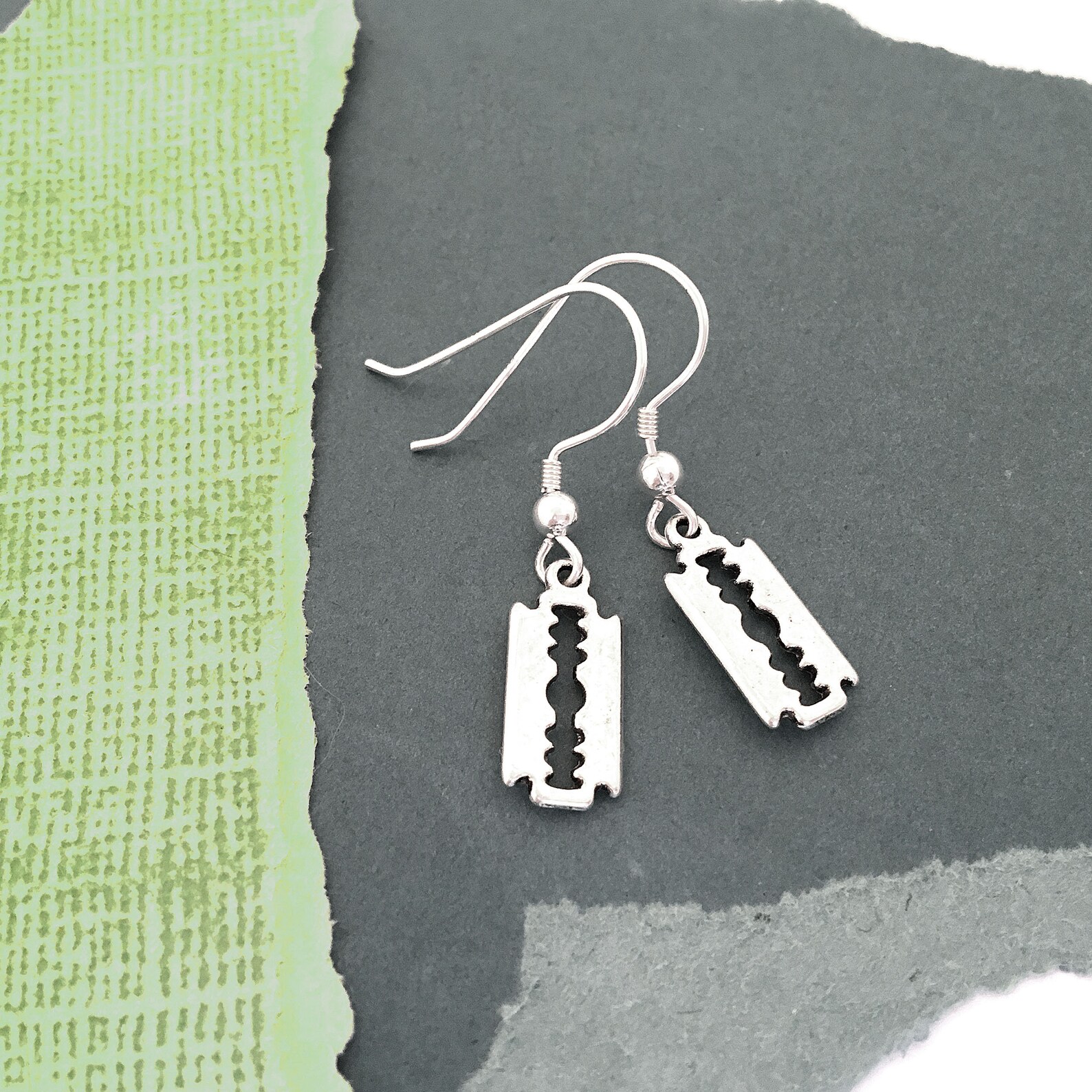 Razor Blade Earrings, EMO Earrings, Gothic Jewelry Women, Punk Earrings ...
