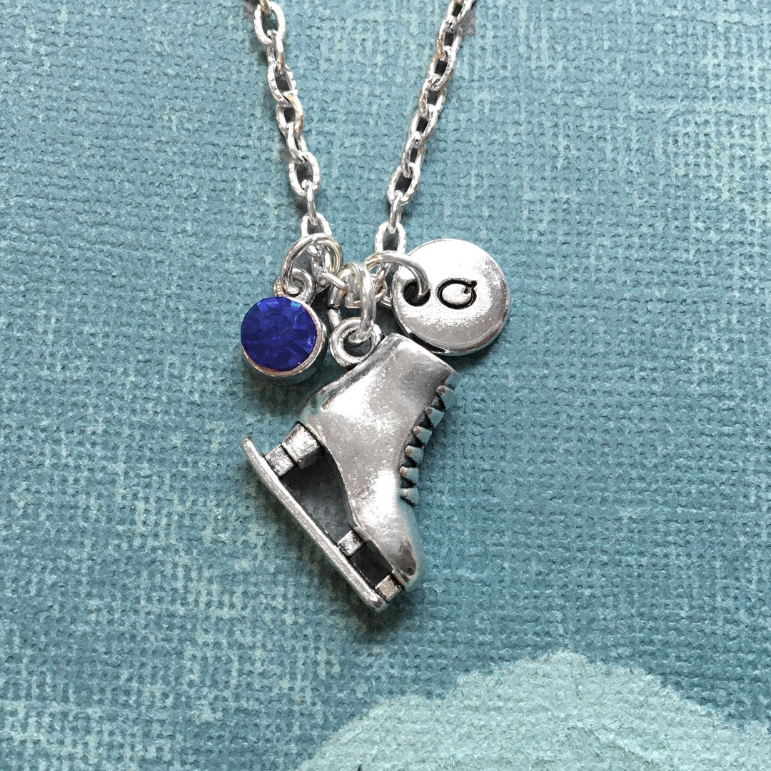 Ice Skater Necklace, Ice Skating Necklace, Ice Skate Pendant, Ice ...