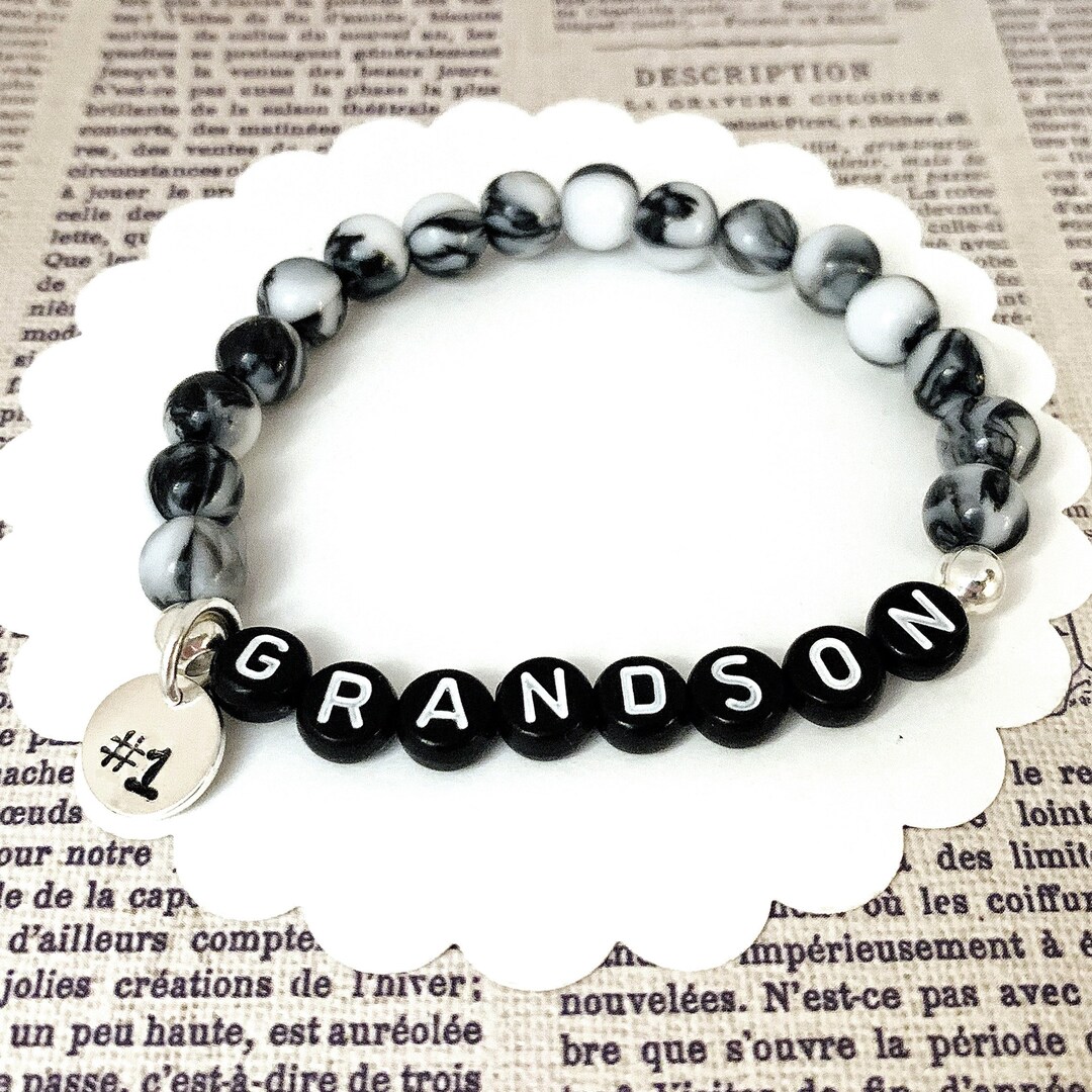 Grandson Bracelet, No 1 Grandson, Young Boy Gifts, Grandson Gifts ...