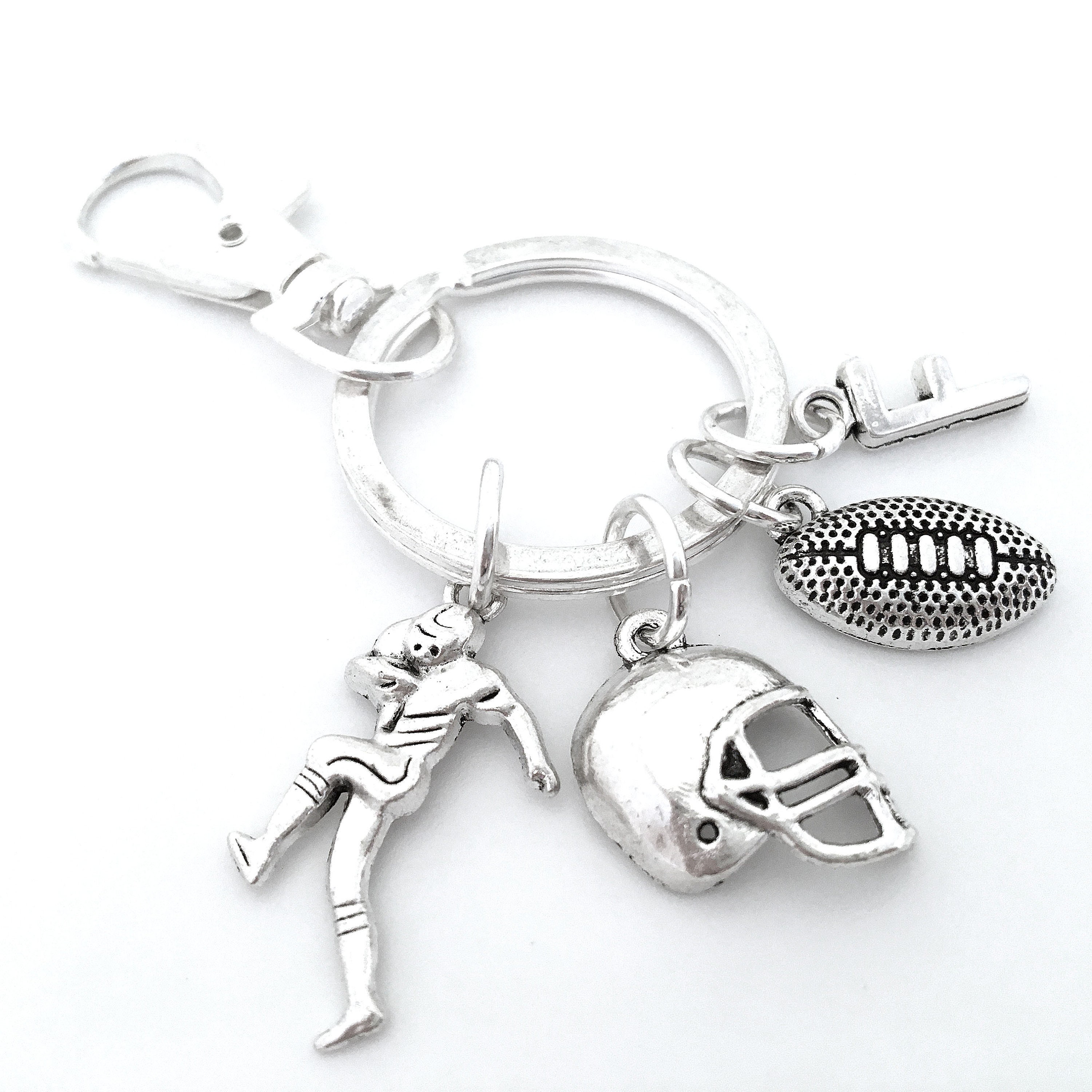 Football Keychain Football Themed Gifts Personalized | Etsy