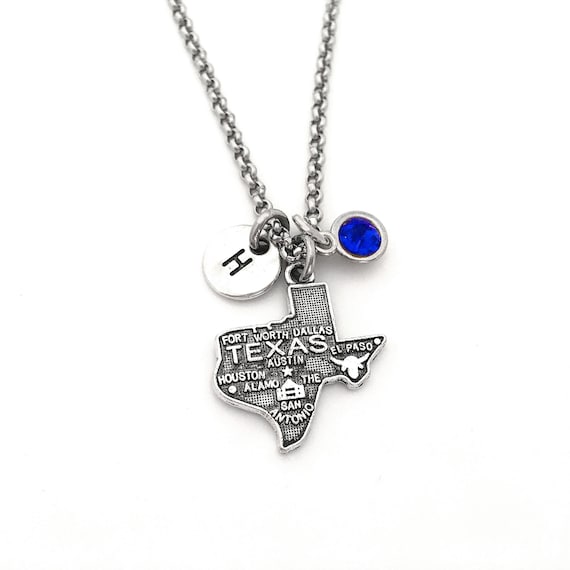 Texas Necklace Texas Pendant Texas Jewelry Texas Love Home | Etsy