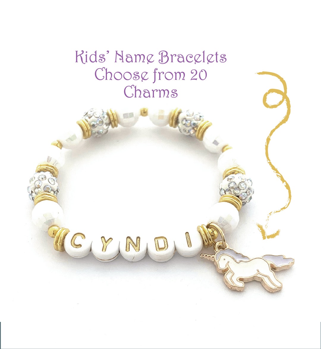 Personalized Name Bracelet for Girls, Kids Jewelry, Little Girl Charm ...