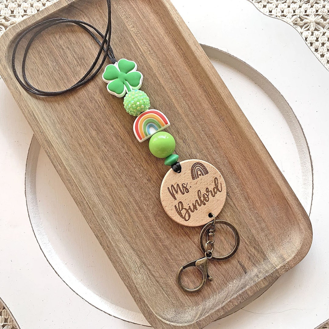 St. Patrick's Day Lanyard, Teacher Lanyard, Personalized Teacher Gifts ...