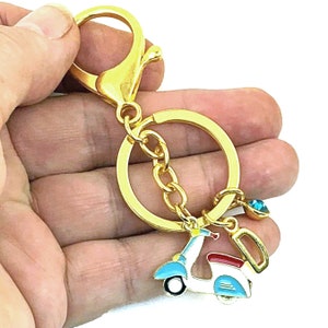 Motor Scooter Keychain, Scooter Charm Key Ring, Vespa Accessories ...