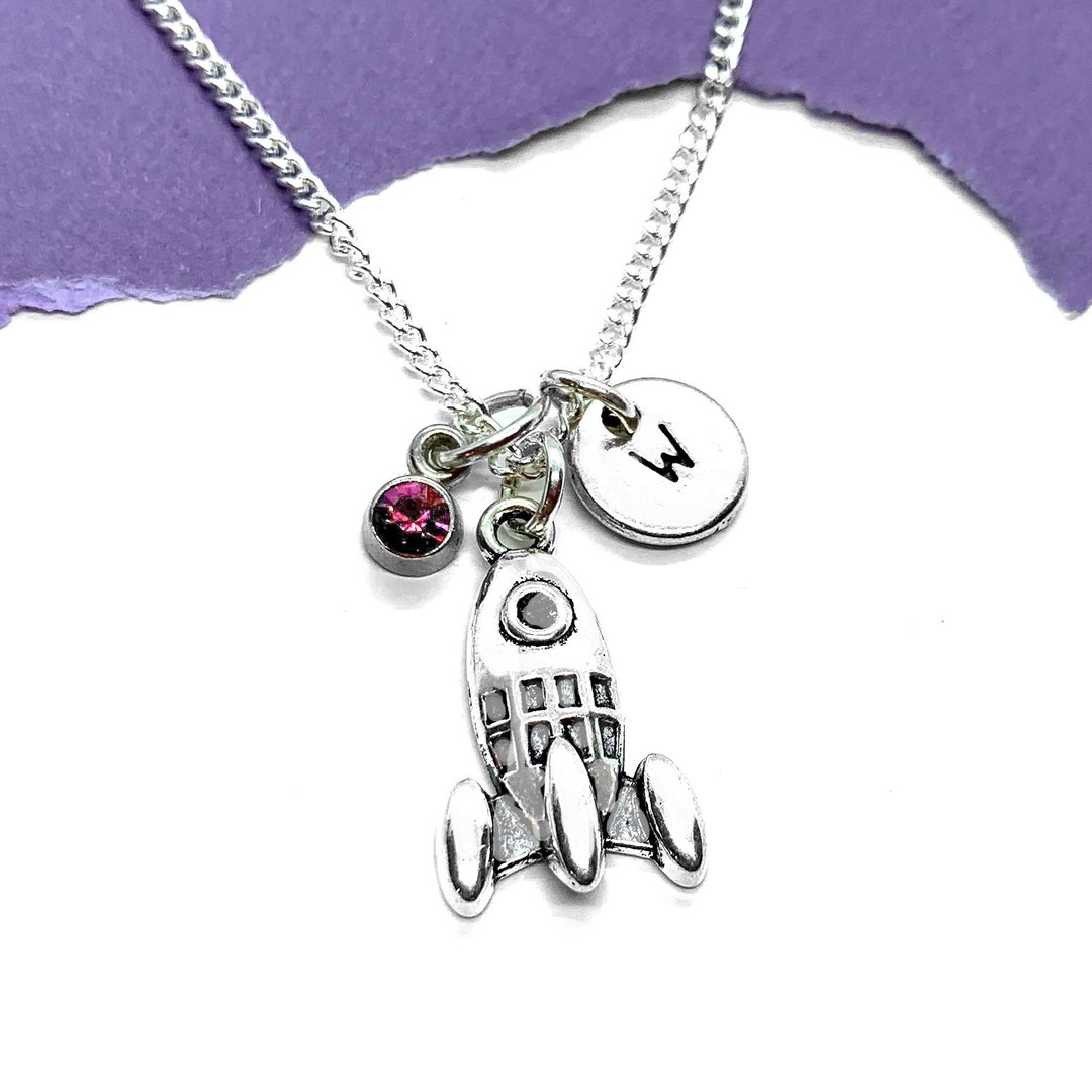 Rocket Necklace, Spaceship Necklace, Space Necklace Silver, Space Lover ...