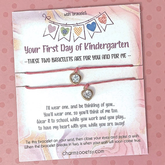 First Day of Kindergarten Bracelet Back to School Gift Mommy - Etsy