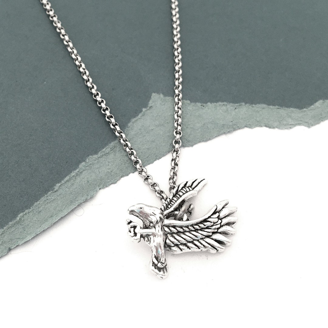 Bald Eagle Necklace, Eagle Jewelry, Eagle Gift, Flying Eagle Necklace ...