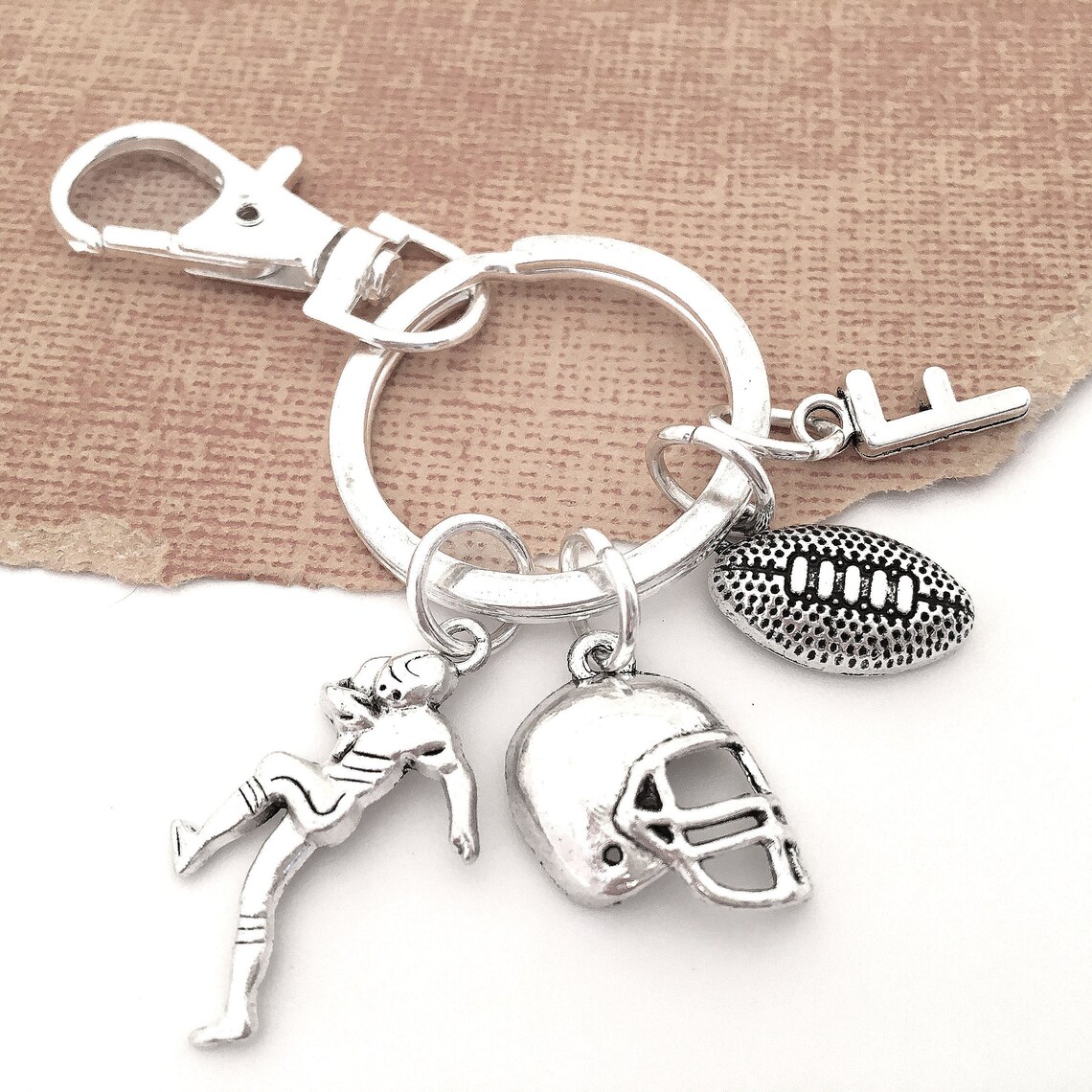 Football Keychain, Football Themed Gifts, Personalized Football Key ...