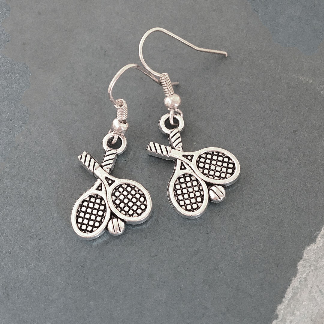 Tennis Earrings, Personalized Tennis Gifts, Tennis Jewelry, Tennis ...