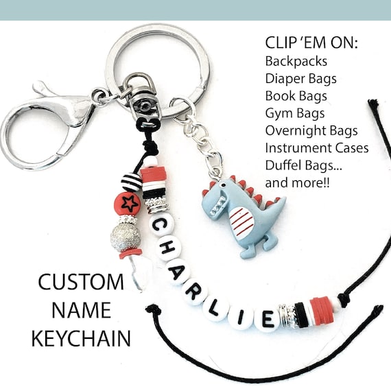 Cute Dinosaur Keychain Dinosaur Accessories Personalized - Etsy