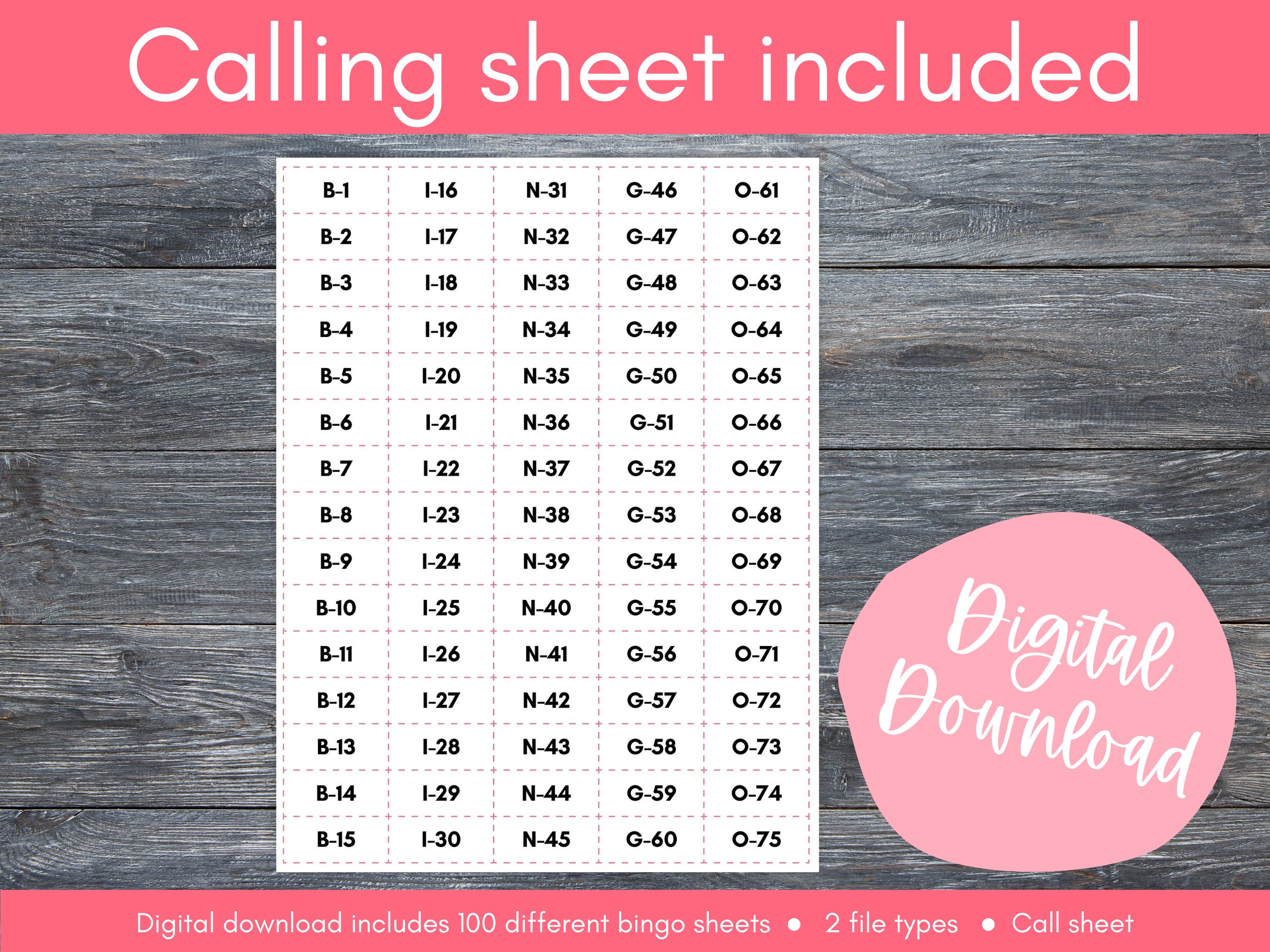 Valentine's Day Bingo | Printable | Digital Download - Etsy