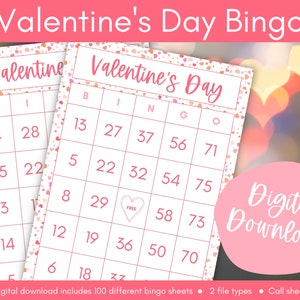 Valentine's Day Bingo | Printable | Digital Download - Etsy
