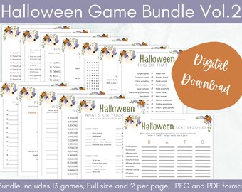 Halloween Party Games | Printable | Digital Download | Halloween Game ...