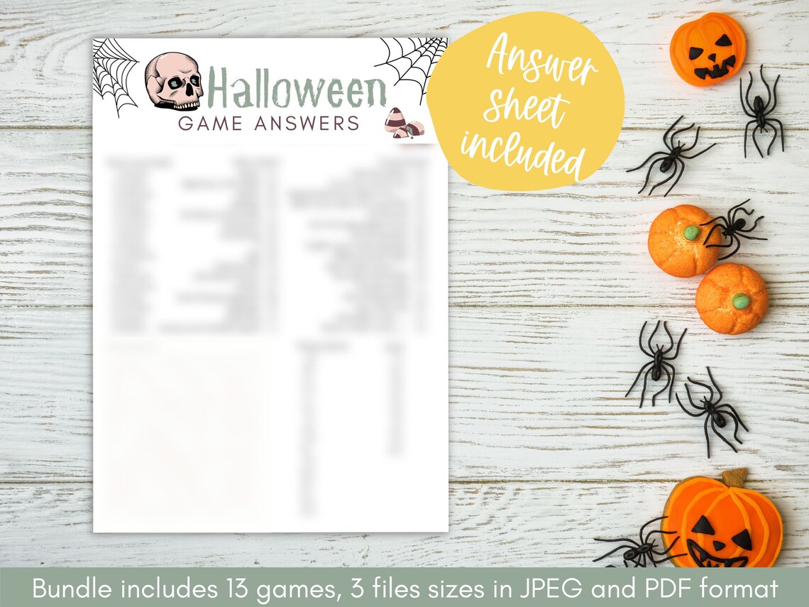 Halloween Party Games Printable Digital Download Halloween Game Night ...
